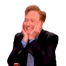 Happy Conan Obrien Sticker by Team Coco for iOS & Android | GIPHY