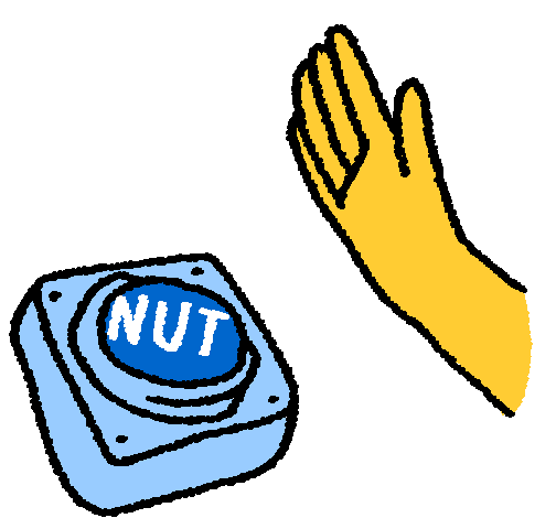 Nut Button Sticker by Alabaster Pizzo for iOS & Android | GIPHY