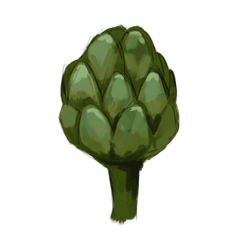 Artichoke Arancini Sticker by The GALLIARD for iOS & Android | GIPHY