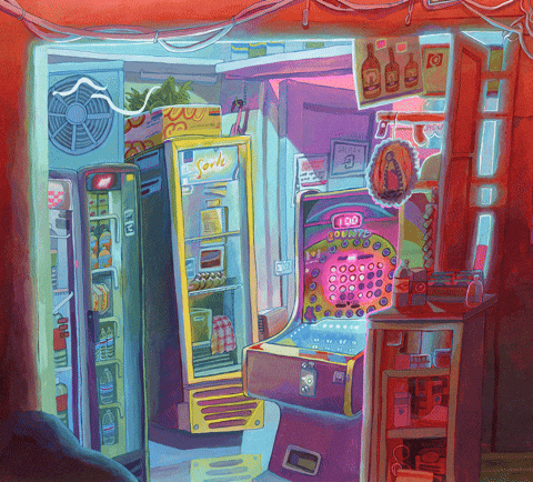 Convenience Store Art GIF by heartslob - Find & Share on GIPHY