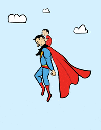 Superman Flying Away Gif