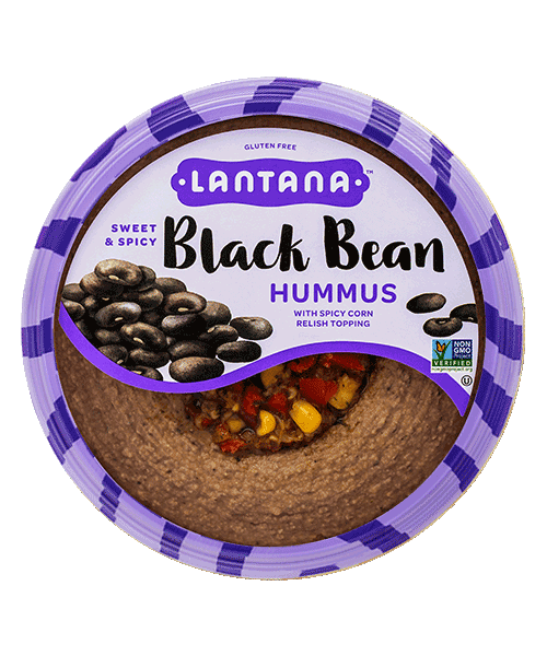 Black Bean Hummus Sticker by Lantana Foods for iOS & Android | GIPHY