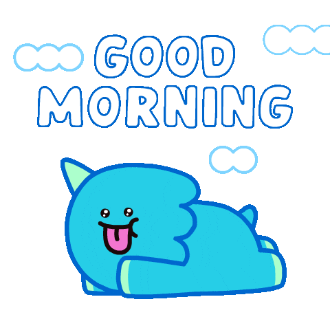 Good Morning Hello Sticker by DINOSALLY for iOS & Android | GIPHY