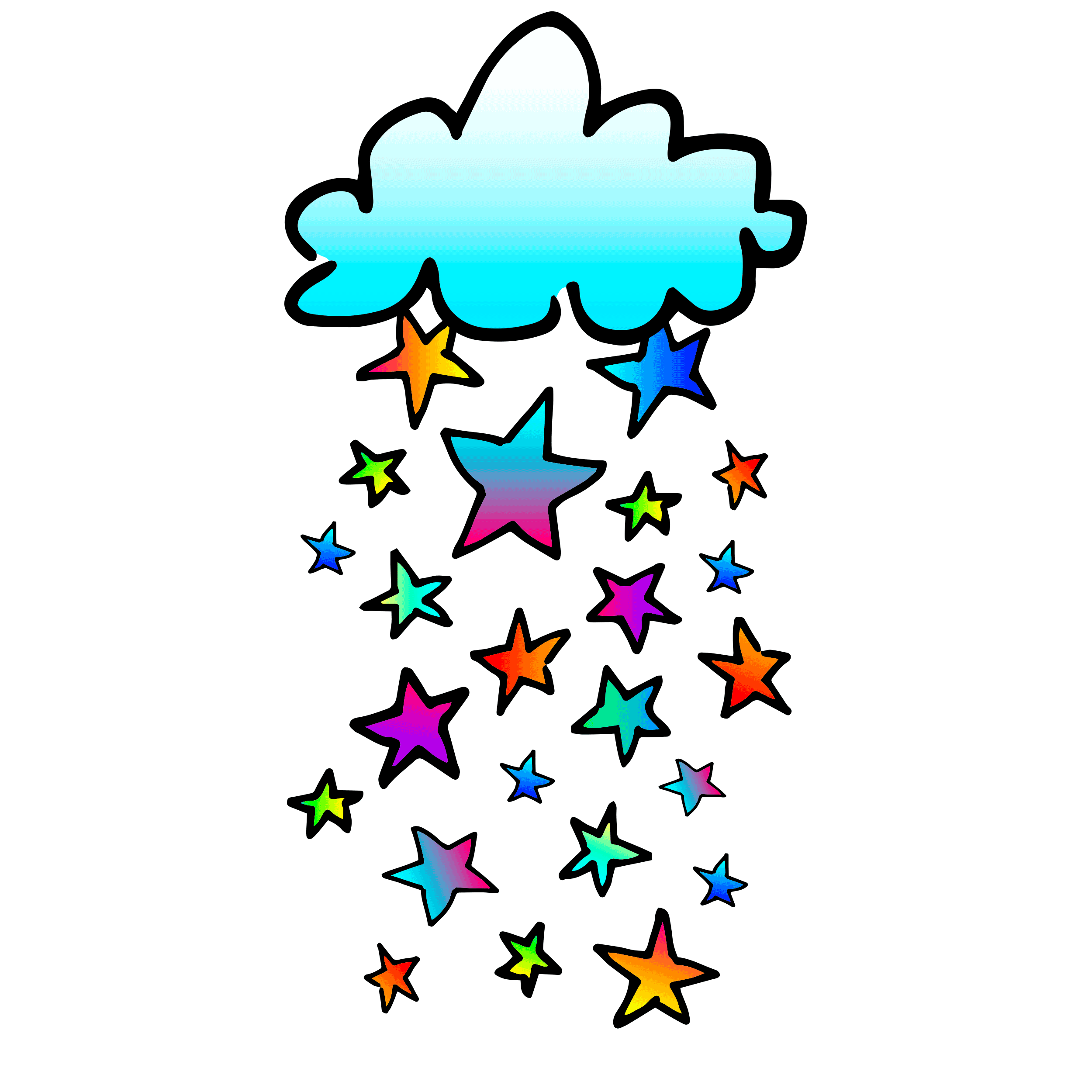 Rainbow Raining Sticker by Tyler Resty for iOS & Android | GIPHY