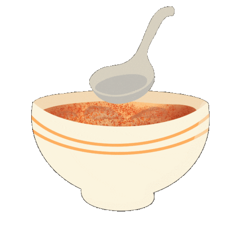 Chicken Soup Eating Sticker by Demic for iOS & Android | GIPHY
