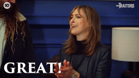 Happy Scramble GIF by The Traitors Australia - Find & Share on GIPHY