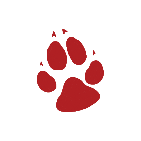 Red Wolf Paw Print