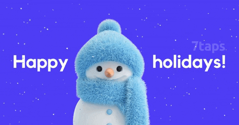 Happy Holidays Snowman Gif