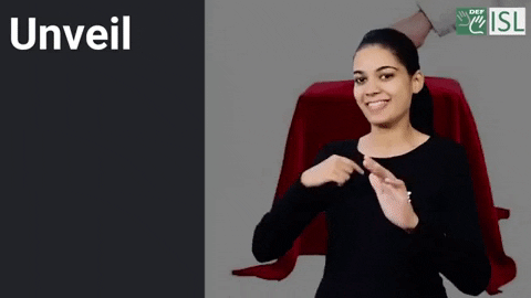 Unveil Sign Language GIF by ISL Connect - Find & Share on GIPHY