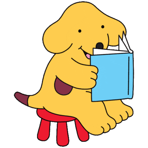 Dog Reading Gif