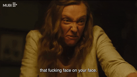 Toni Collette Reaction GIF by MUBI - Find & Share on GIPHY