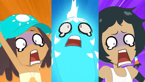 Scared Cartoon GIF by Droners - Find & Share on GIPHY