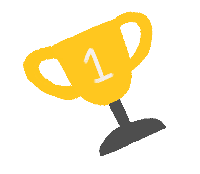 Number 1 Win Sticker by Emily Redfearn for iOS & Android | GIPHY