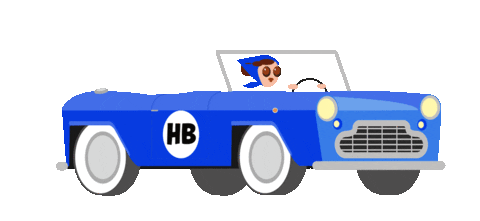 Animation Driving Sticker by Hilbrand Bos Illustrator for iOS & Android ...