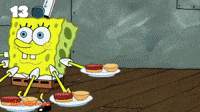 Spongebob Making Krabby Patties Gif