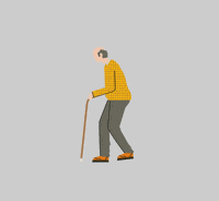 Old Lady Walking Gif