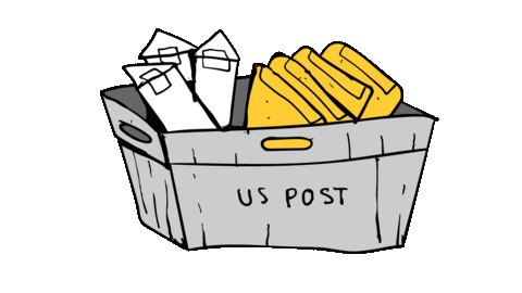 Post Office Orders Sticker by deladeso for iOS & Android | GIPHY