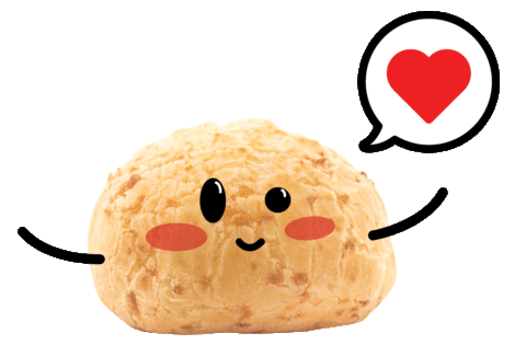 Pao De Queijo Love Sticker by Supermercados BH for iOS & Android | GIPHY