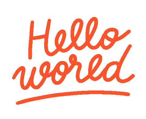 Happy Hello World Sticker by Livia Falcaru for iOS & Android | GIPHY