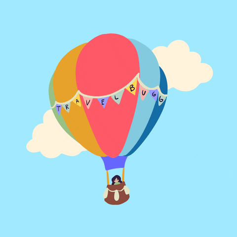 Traveling Hot Air Balloon GIF by SlugBugg - Find & Share on GIPHY