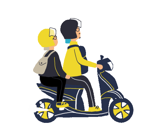Couple Ride Sticker by M I A O for iOS & Android | GIPHY
