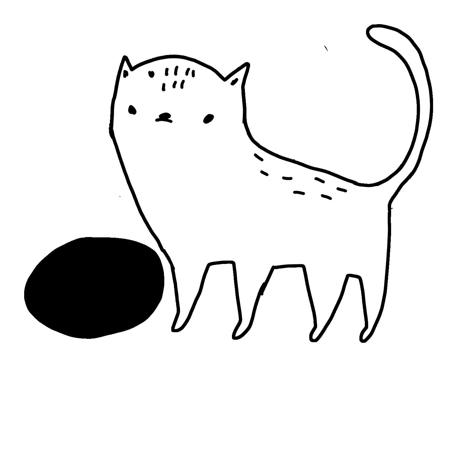 Cat Hide Sticker by MAJASBOK for iOS & Android | GIPHY