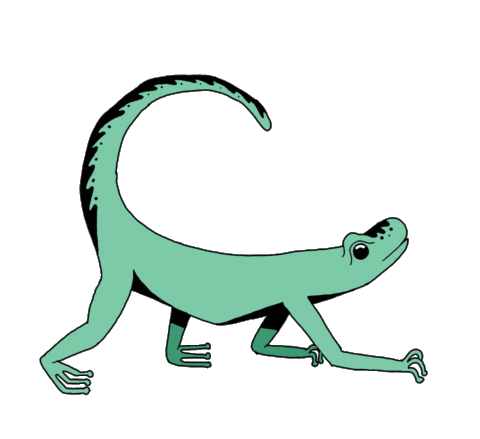 Lizard Chameleon Sticker by Metronomy for iOS & Android | GIPHY