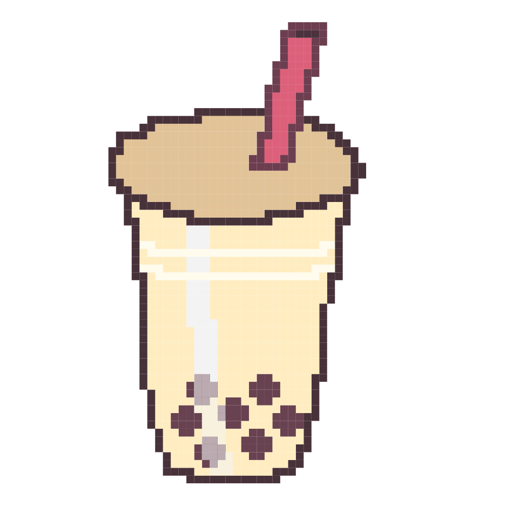 Bubble Tea Pixel Sticker for iOS & Android | GIPHY