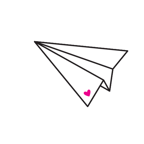 Heart Plane Sticker by PSA Essentials for iOS & Android | GIPHY
