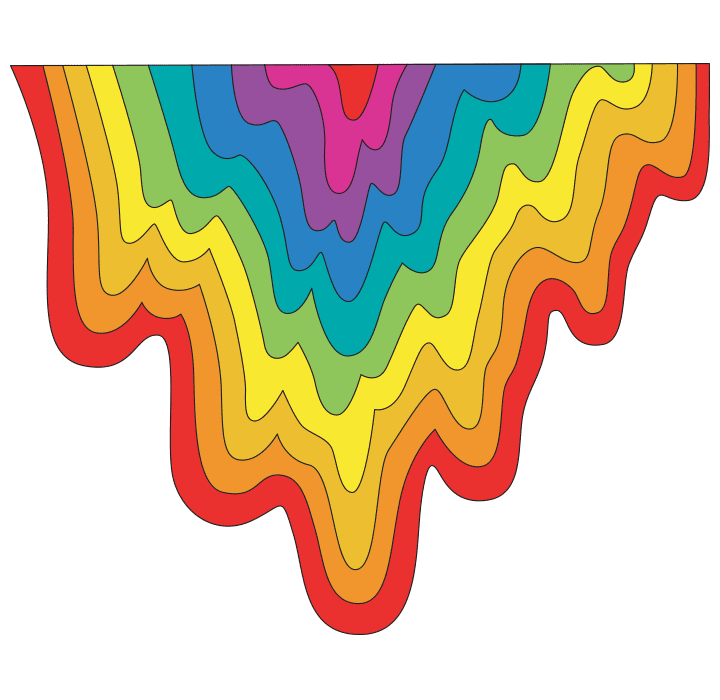 Rainbow Gradient Sticker by Jen Stark for iOS & Android | GIPHY