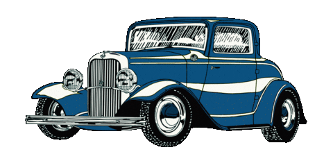 Driving Classic Car Sticker by Hi-Lustre Products for iOS & Android | GIPHY