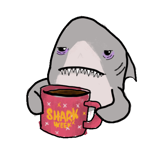 Tired Good Morning Sticker by Shark Week for iOS & Android | GIPHY