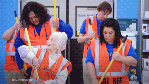 Fun Cleaning GIF by NBC - Find & Share on GIPHY