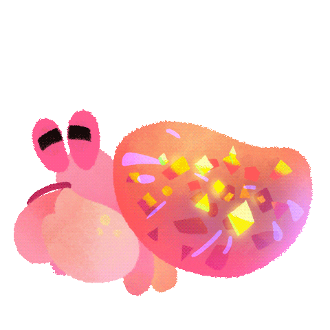 Happy Hermit Crab Sticker by pikaole for iOS & Android | GIPHY