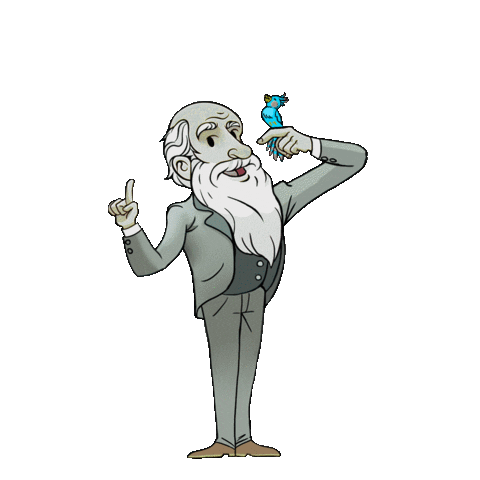 Charles Darwin Butterfly Sticker by MegaGeex for iOS & Android | GIPHY