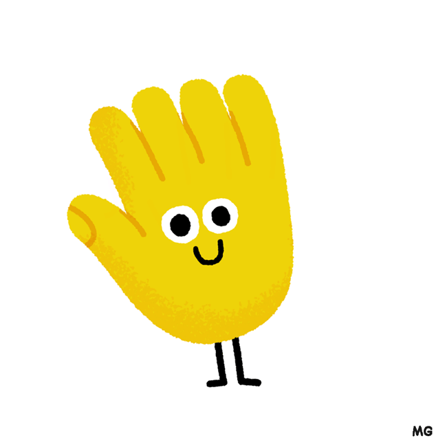 Wave Hello GIF by Mauro Gatti - Find & Share on GIPHY