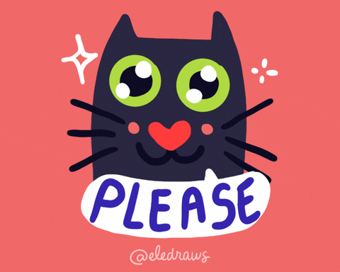 Cat Please GIF by Eledraws (Eleonore Bem) - Find & Share on GIPHY