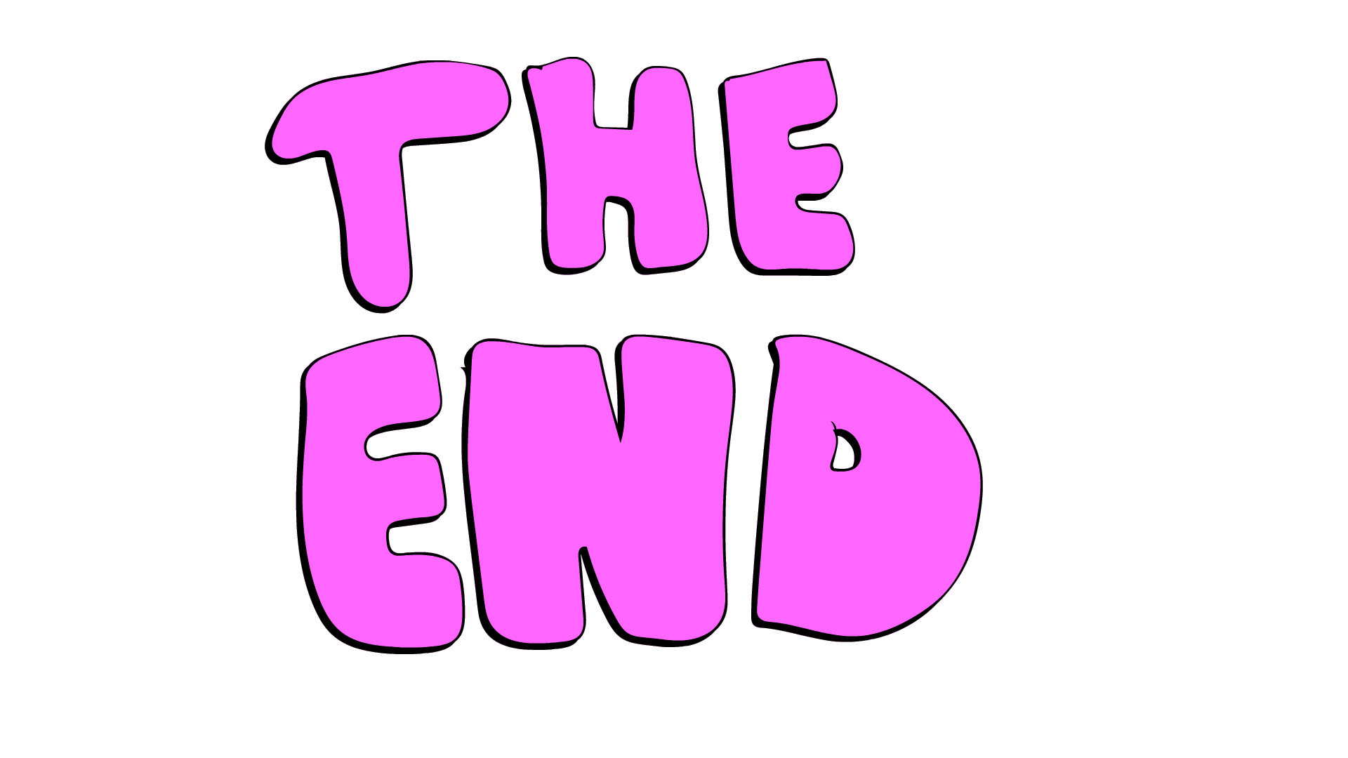 Colorful Cute The End Sign