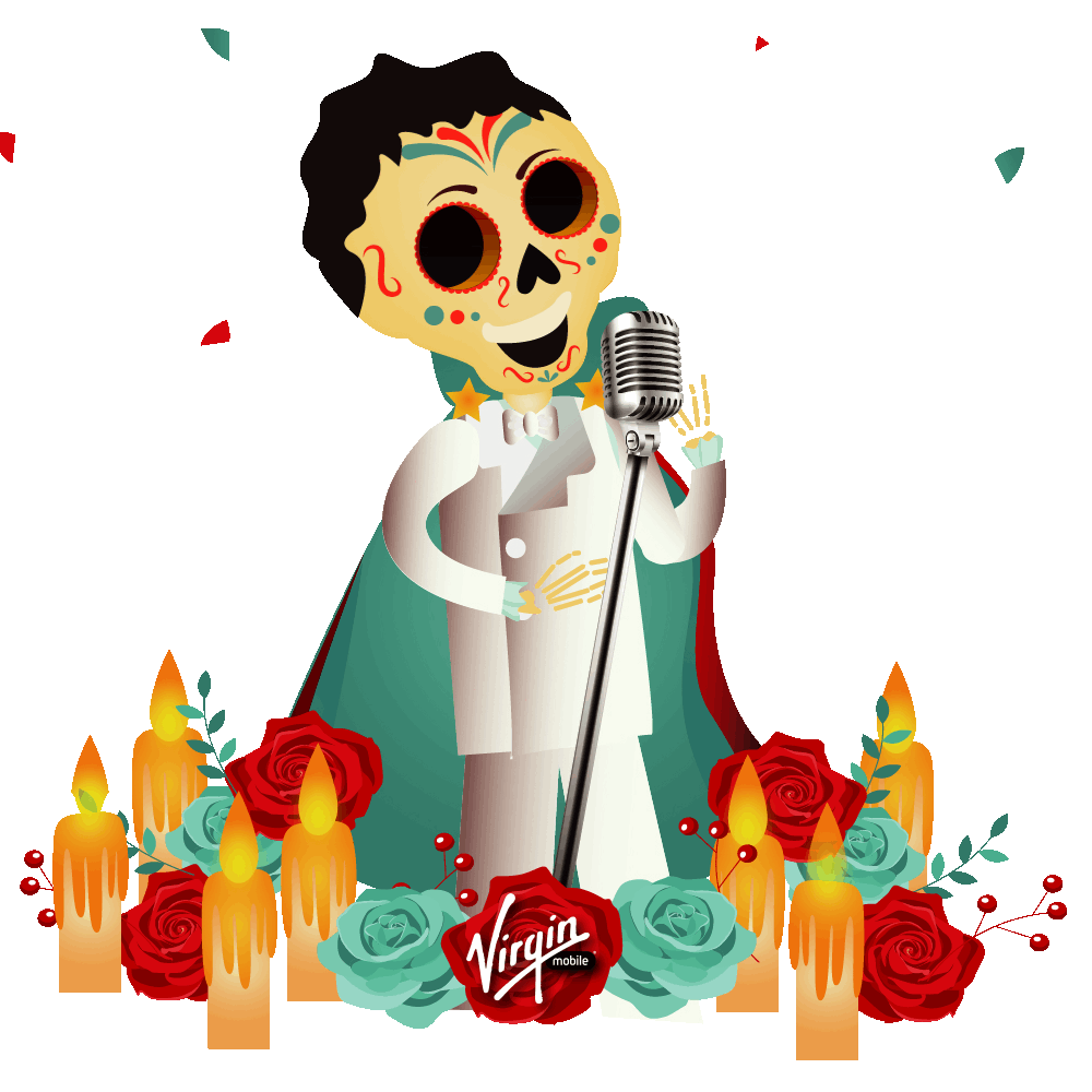 Catrin Diamuertos Sticker by Virgin Mobile México for iOS & Android | GIPHY