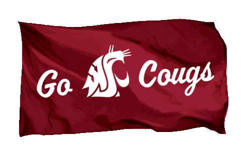 Wsu Cougars Go Cougs Sticker by WSU Pullman for iOS & Android | GIPHY