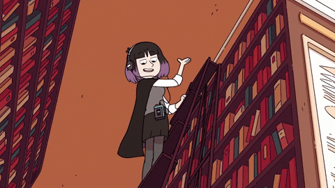 Librarian Hildatheseries GIF by Hilda - Find & Share on GIPHY