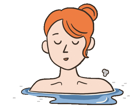 Hot Spring Swimming Sticker by Carolynn for iOS & Android | GIPHY