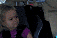 Little Girl In Car Seat Gif