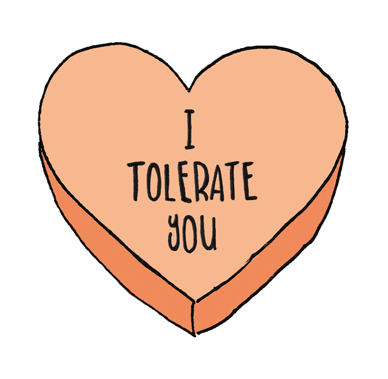 Valentine Tolerate Sticker by Kaart Blanche for iOS & Android | GIPHY