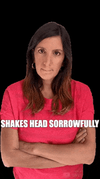 Shake Head Disappointed Gif