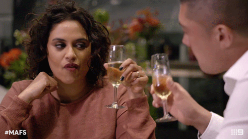 Cheers Wink GIF by Married At First Sight - Find & Share on GIPHY