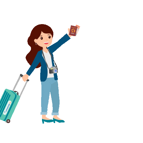 Suitcase Traveler Sticker by Mevoydeviajeperu for iOS & Android | GIPHY