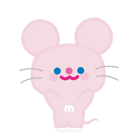 Pink Mouse Sticker by THE RECORDER FACTORY for iOS & Android | GIPHY