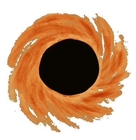 Black Hole Loop Sticker by Eleonora Svanberg for iOS & Android | GIPHY