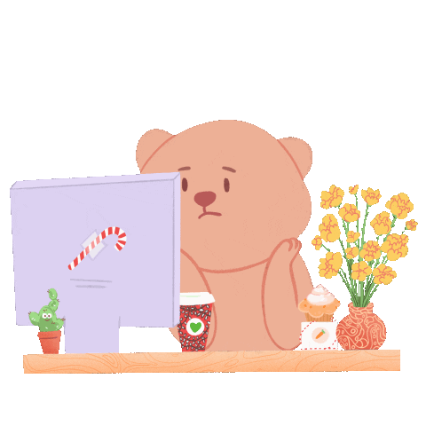 At Work Hello Sticker by Art of tvb for iOS & Android | GIPHY